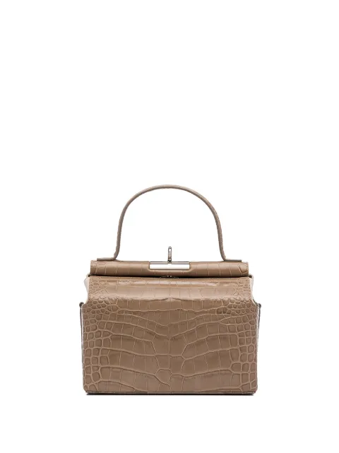 Gu_De Chord Croc-Effect Top-Handle Bag G019FMCL022C Neutral | Farfetch