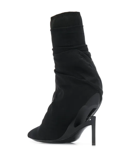 Shop black UNRAVEL PROJECT tulle layered ankle boots with Express ...