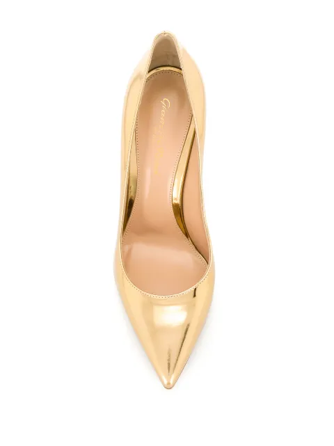 Shop Gold Gianvito Rossi Metallic Pumps With Express Delivery Farfetch