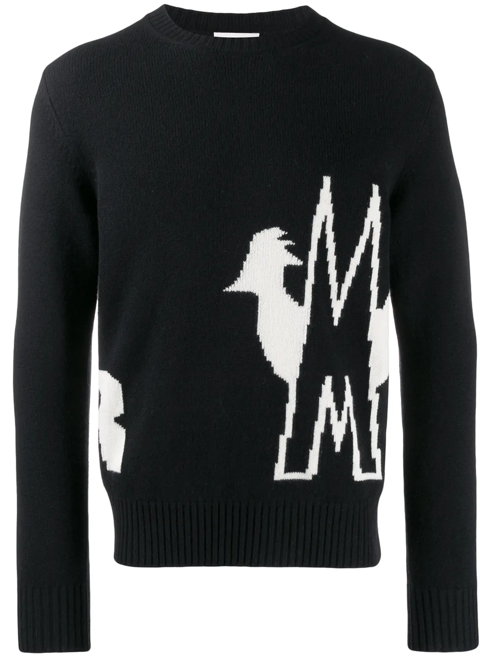 Moncler Rooster Intarsia Logo Sweater Farfetch