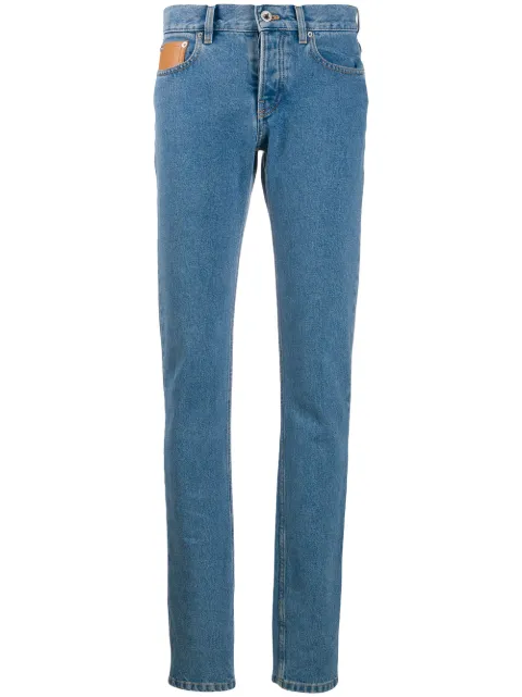 Paco Rabanne Jeans With Metallic Cuffs In Blue | ModeSens