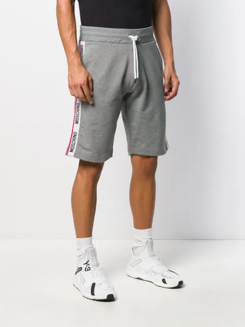 Moschino Logo-Stripe Track Shorts Aw19 | Farfetch.com
