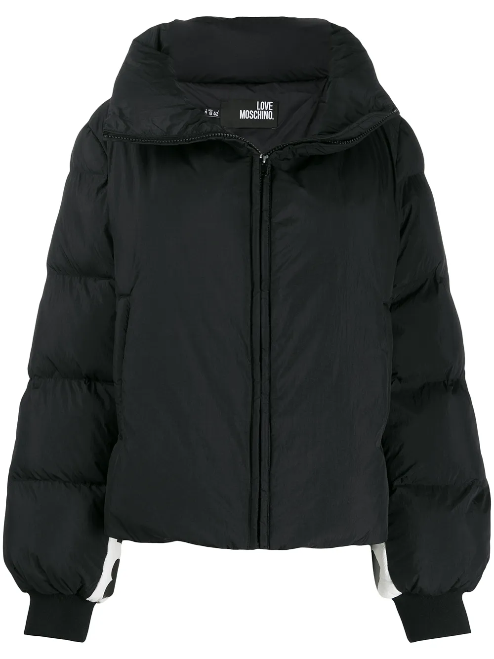 Love Moschino Short Padded Coat In Black | ModeSens
