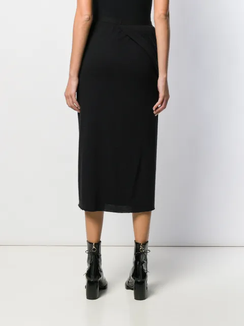 Rick Owens Lilies Knitted Midi Skirt | Farfetch.com