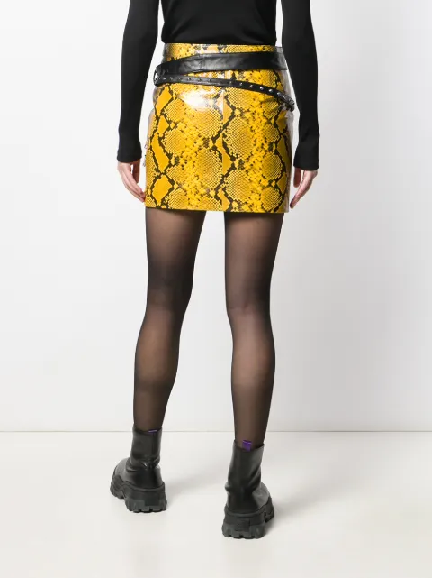 UNRAVEL PROJECT snake-effect Mini Skirt - Farfetch