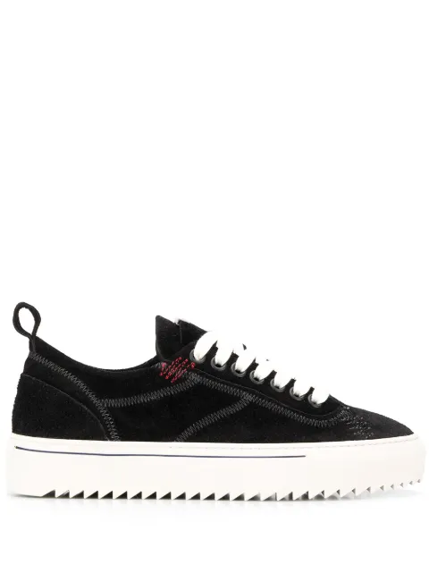 Represent black contrast sole low-top sneakers for men | M12004 at ...