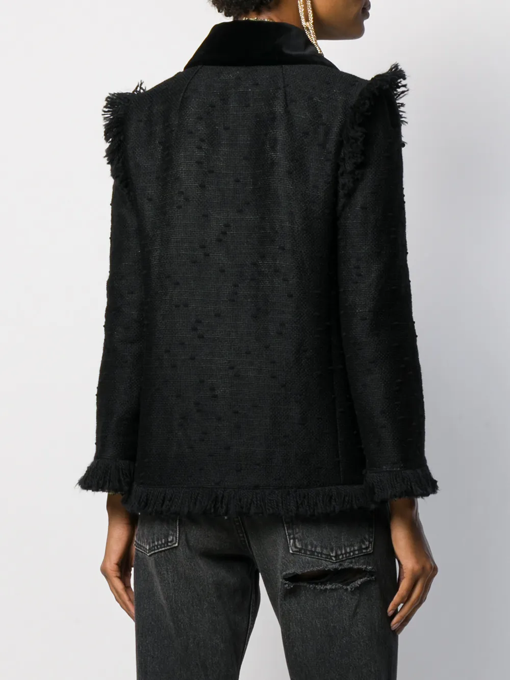 Dolce & Gabbana Fringed Tweed Jacket - Farfetch