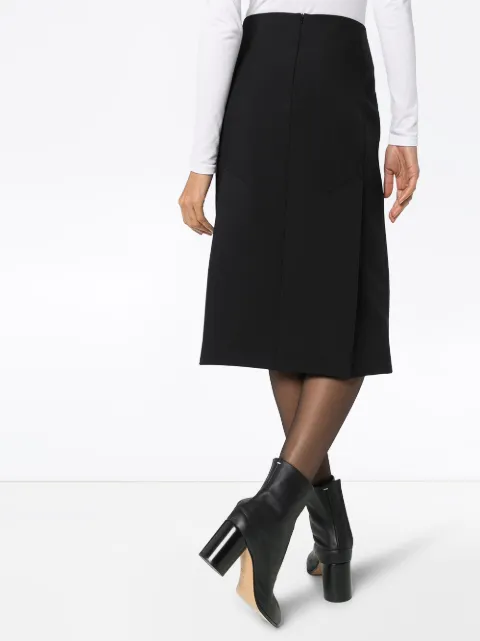 SAMUEL GUÌ YANG High Waist Twill Pencil Skirt - Farfetch