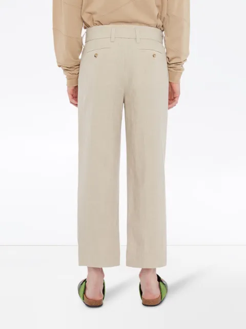JW Anderson Belted Cropped straight-leg Trousers - Farfetch