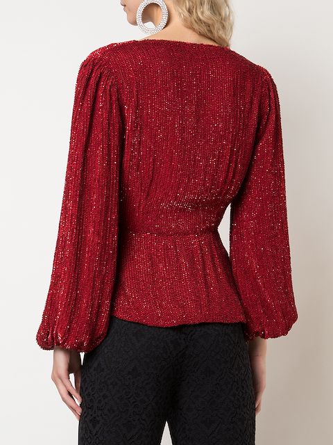 Retrofete Sequin Embroidered Blouse - Farfetch