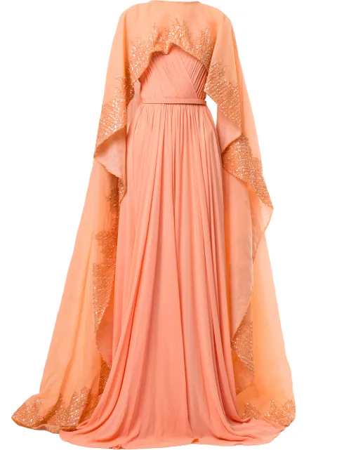 Saiid Kobeisy Draped Flared Maxi Dress - Farfetch