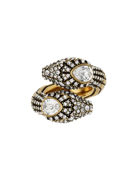 Gucci Crystal Embellished Snake Ring | ModeSens