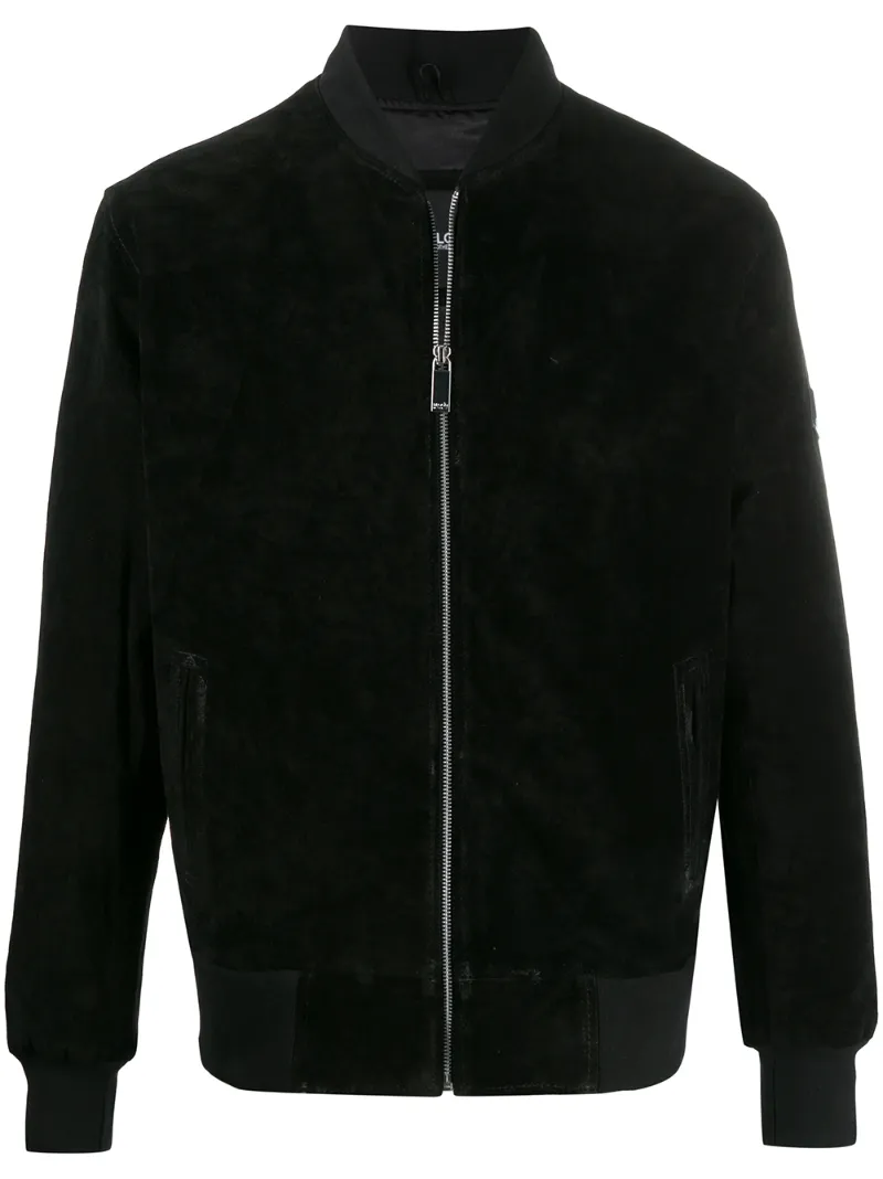 Blood Brother Leder Suede Bomber Jacket In Black | ModeSens