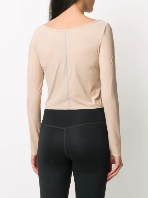 Shop Filippa K Soft Sport cropped long-sleeved dance top with Express ...