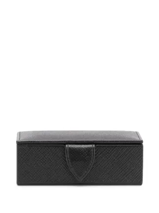 Smythson Textured Jewellery Box | Black | FARFETCH AO
