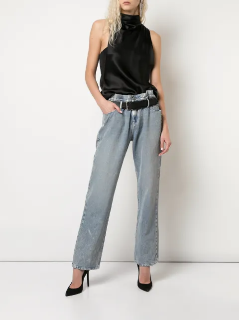 Shop black RtA halterneck sleeveless top with Express Delivery - Farfetch