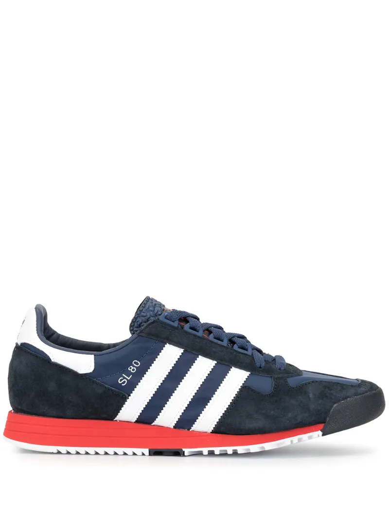 Adidas Originals Sl 80 Lace-up Sneakers In Blue | ModeSens