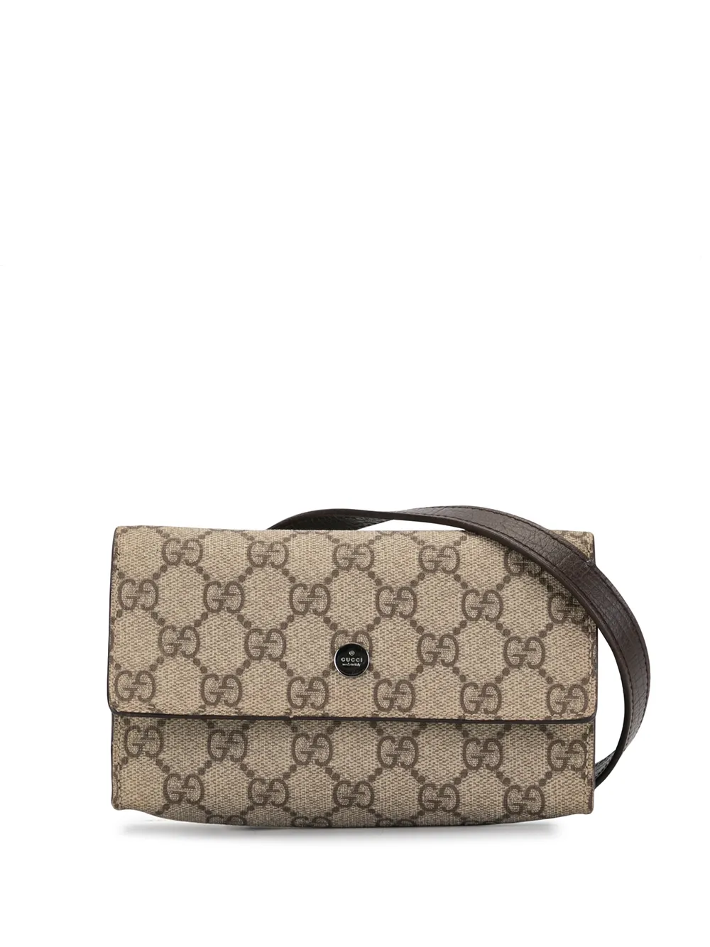 Pre-owned Gucci Gg Monogram Belt Bag In 棕色 | ModeSens