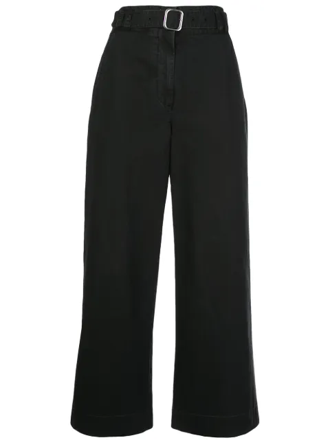 Shop Proenza Schouler White Label belted cropped trousers with Express ...