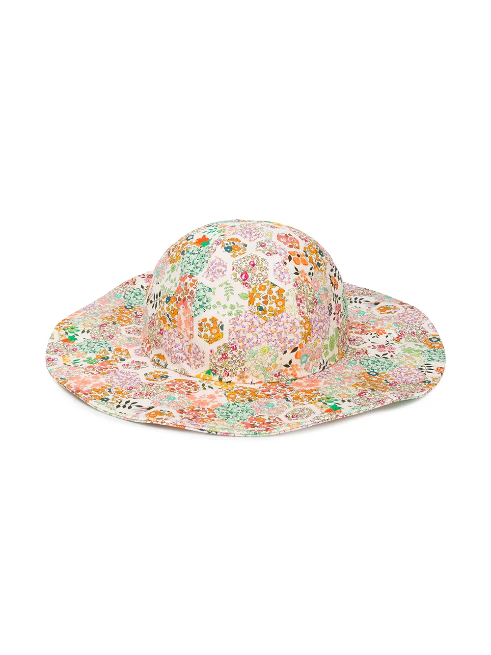 Bonpoint Kids' Brise Floral Cotton Bucket Hat In White | ModeSens