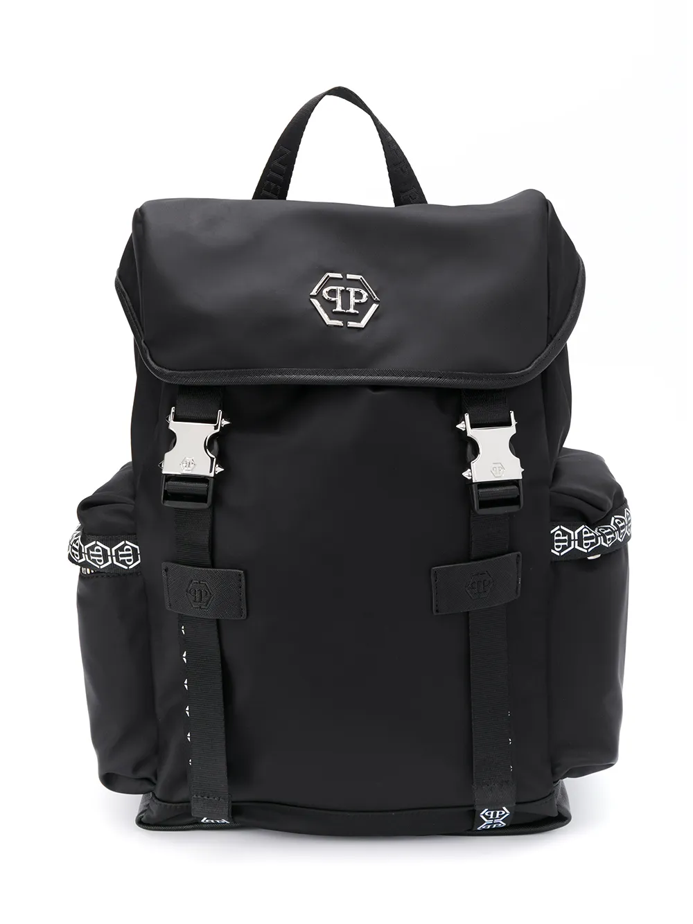 Philipp Plein Junior Kids' Logo Trim Backpack In Black | ModeSens