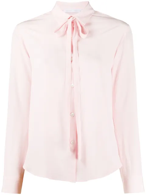 Pink Société Anonyme long sleeve bow tie blouse SA137W86SK100 - Farfetch