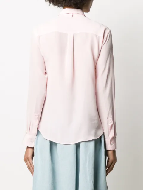 Pink Société Anonyme long sleeve bow tie blouse SA137W86SK100 - Farfetch