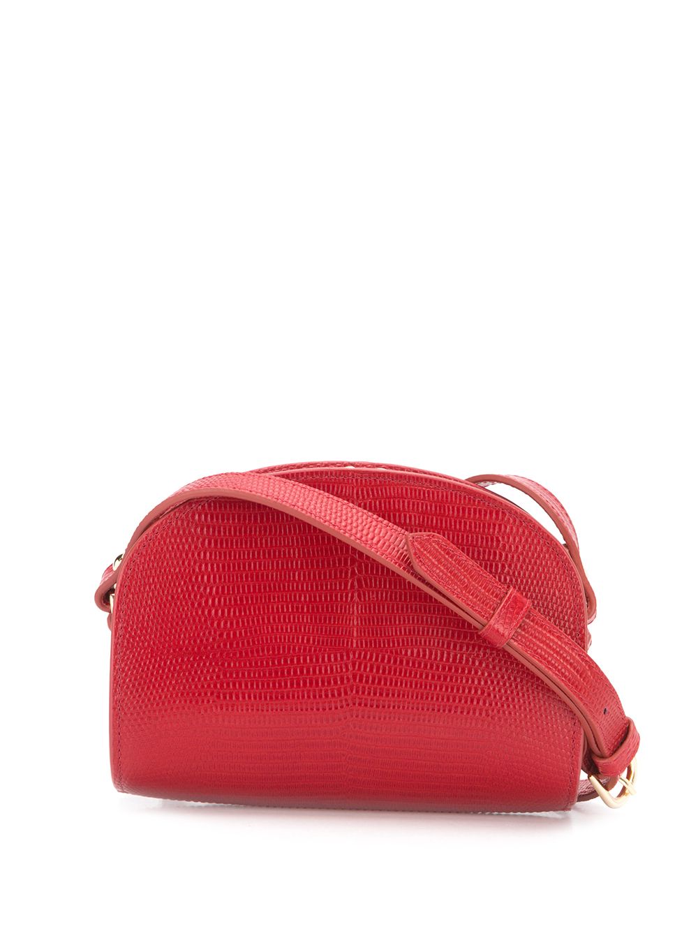 Apc Demi Lizard Skin-effect Half-moon Bag In Red | ModeSens