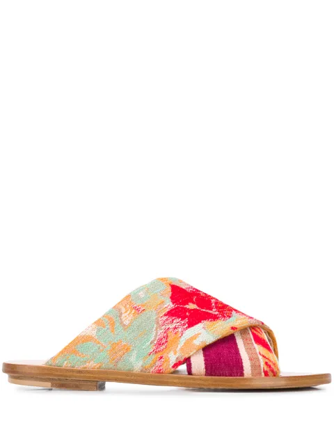 Forte Forte floral-patterned Flat Sandals - Farfetch
