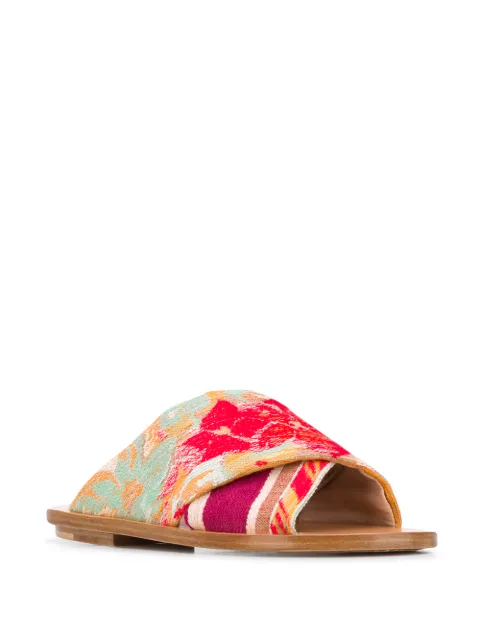Forte Forte floral-patterned Flat Sandals - Farfetch