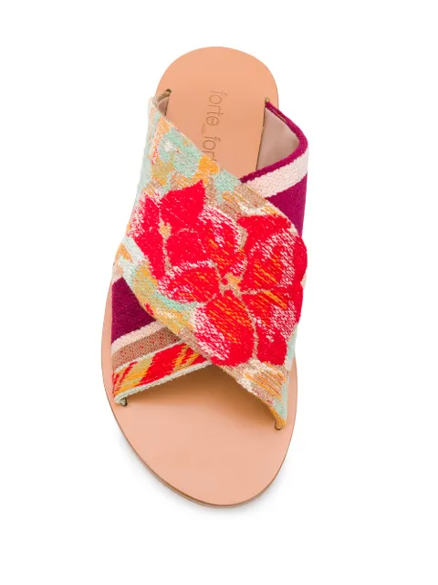 Forte Forte floral-patterned Flat Sandals - Farfetch