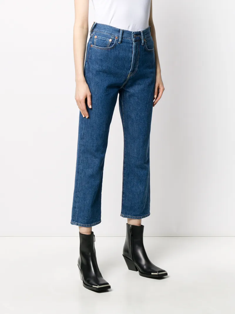 Acne Studios Mece Straight-leg Cropped Jeans In Blue | ModeSens
