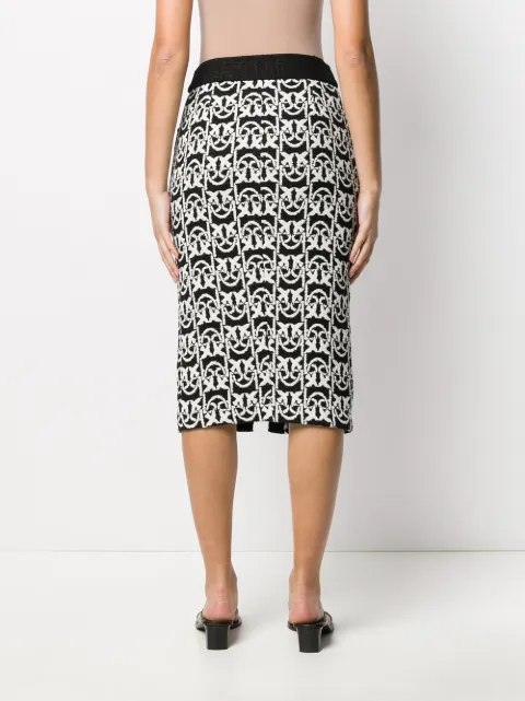 PINKO Tweed Monogram mid-length Skirt - Farfetch