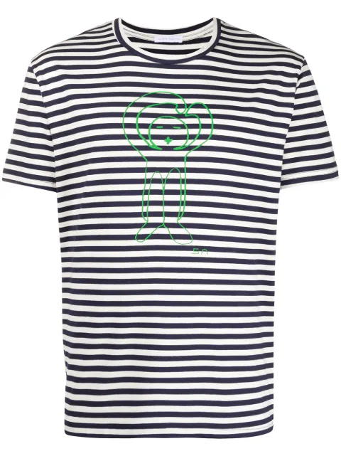 Société Anonyme Striped Graphic Print T-Shirt Ss20 | Farfetch.Com