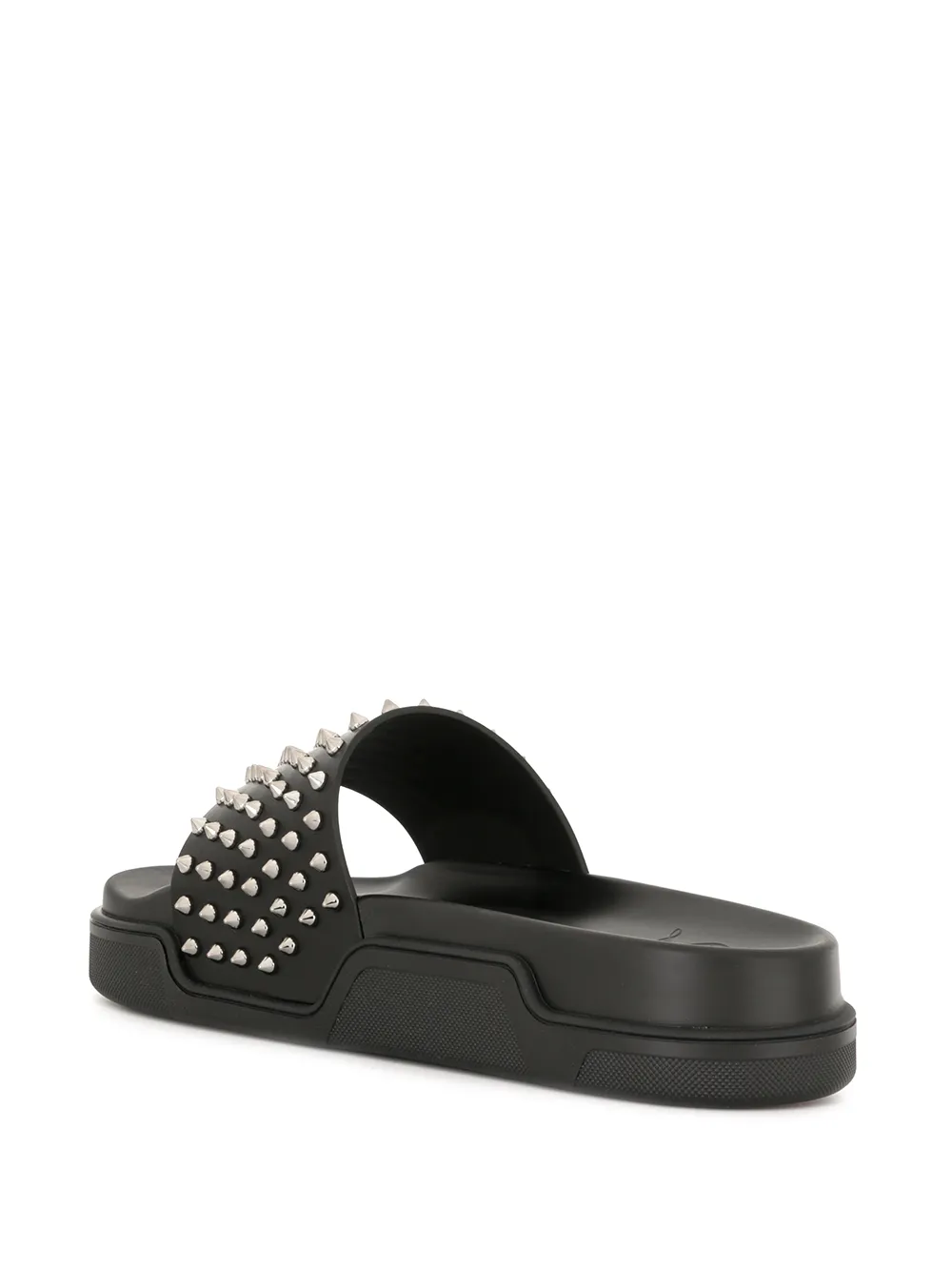 Christian Louboutin Studded Slides | Black | FARFETCH UK