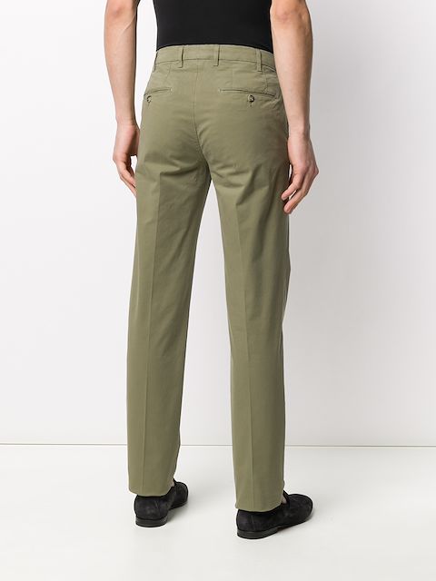 Canali Off Centre Button Chinos Farfetch canali-off-centre-button-chinos-farfetch