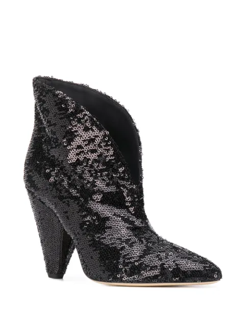 P.A.R.O.S.H. Sequinned Ankle Boots - Farfetch