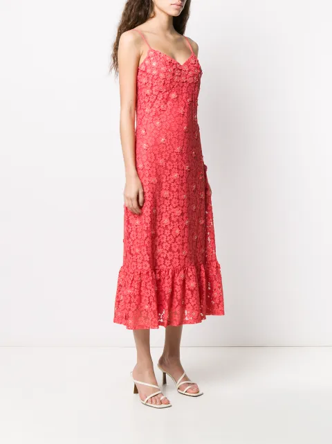 Michael Michael Kors Vestido Midi Com Renda Floral - Farfetch