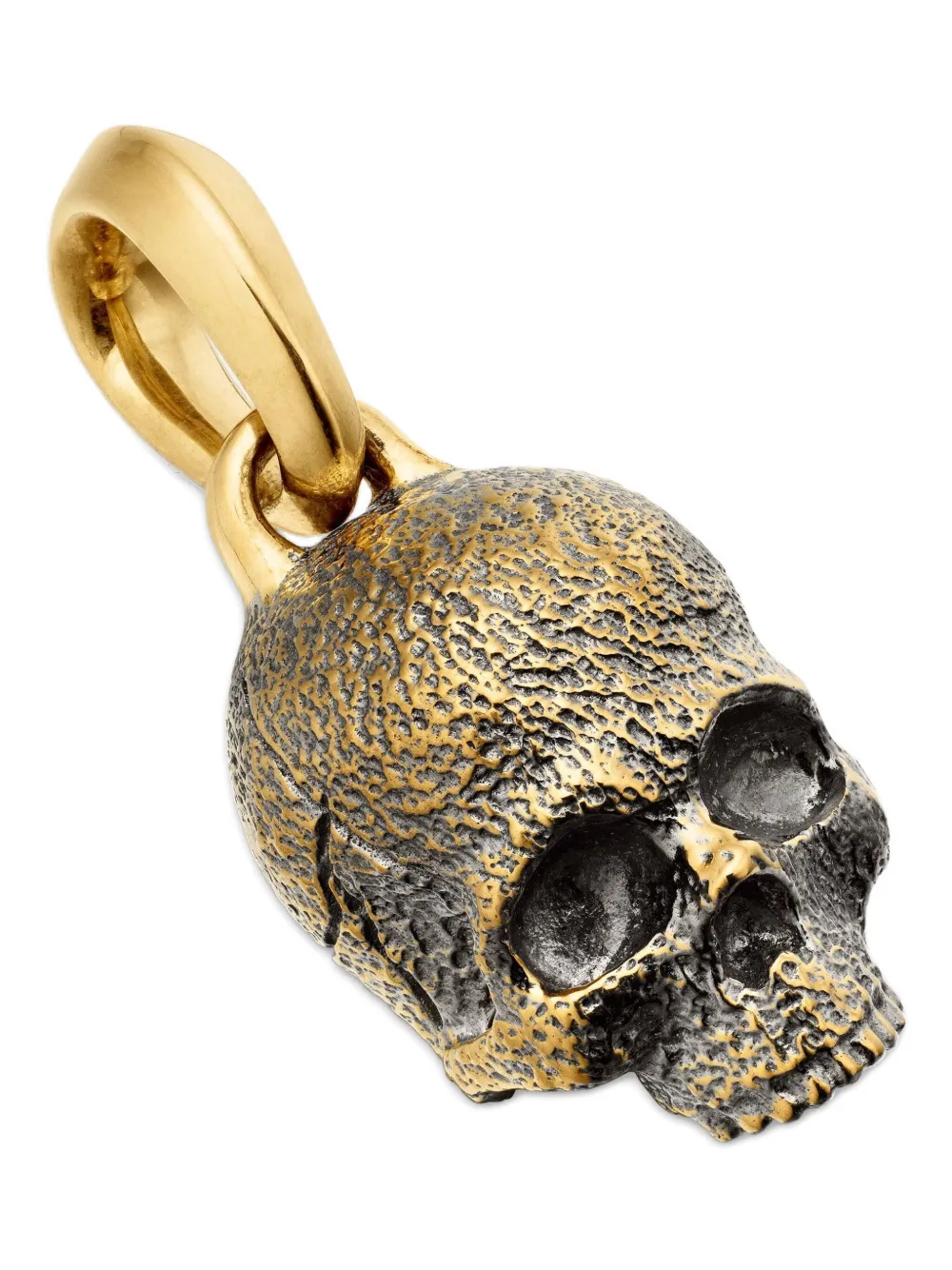 David Yurman 18kt yellow gold Memento Mori Skull amulet (16mm) | Smart ...