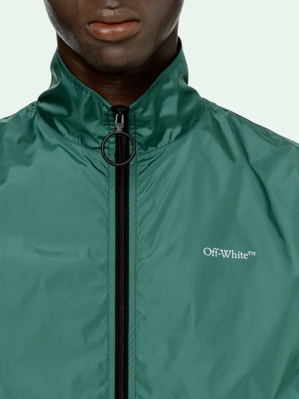 DIAGONALS NYLON JACKET in green | Off-White™ Official US