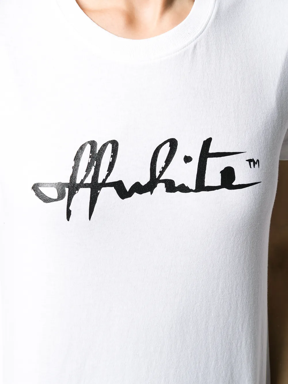 Off-White Script Logo Print T-shirt - Farfetch