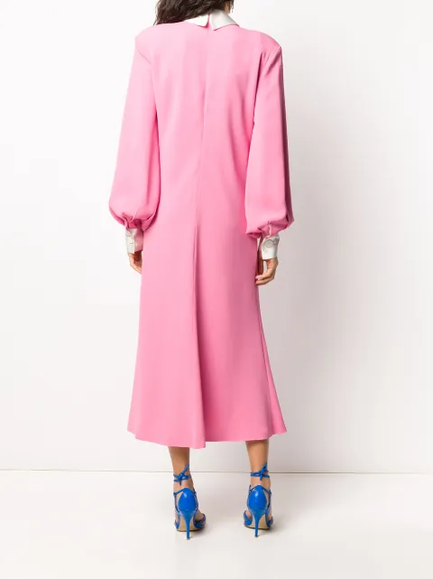 Rowen Rose two-tone Collared Maxi Dress - Farfetch