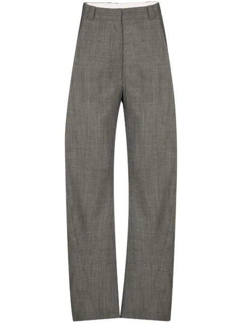 Shop EFTYCHIA Shaped wide-leg trousers with Express Delivery - FARFETCH