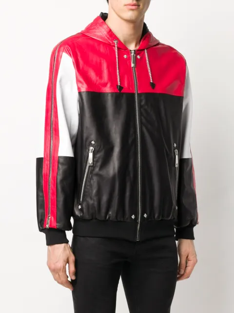 John Richmond colour-block hooded jacket - FARFETCH