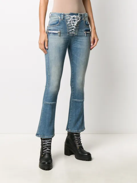 UNRAVEL PROJECT Cropped-Jeans Mit Schnürung - Farfetch
