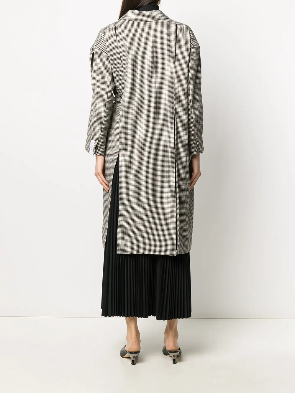 Rokh duster jacket with cut-out and chain-link detail | Smart Closet