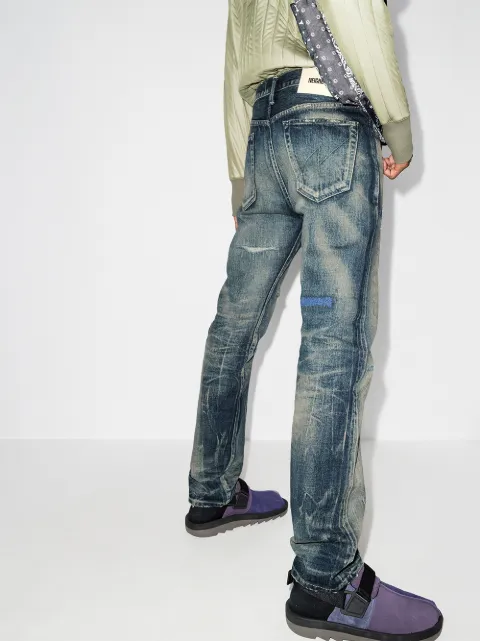 Neighborhood blue Savage straight-leg jeans for men | 202XBNHPTM09 at ...