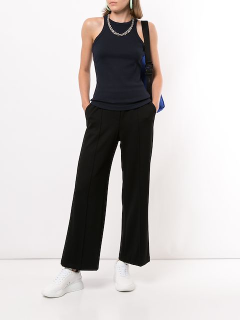 Shop blue GOODIOUS ribbed tank top with Express Delivery - Farfetch