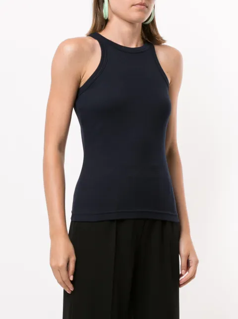 Shop blue GOODIOUS ribbed tank top with Express Delivery - Farfetch