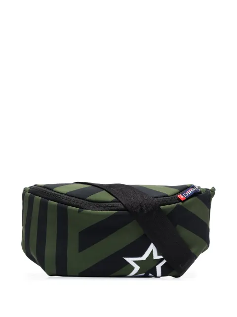 Perfect Moment chevron-stripe belt bag green U8028 - Farfetch